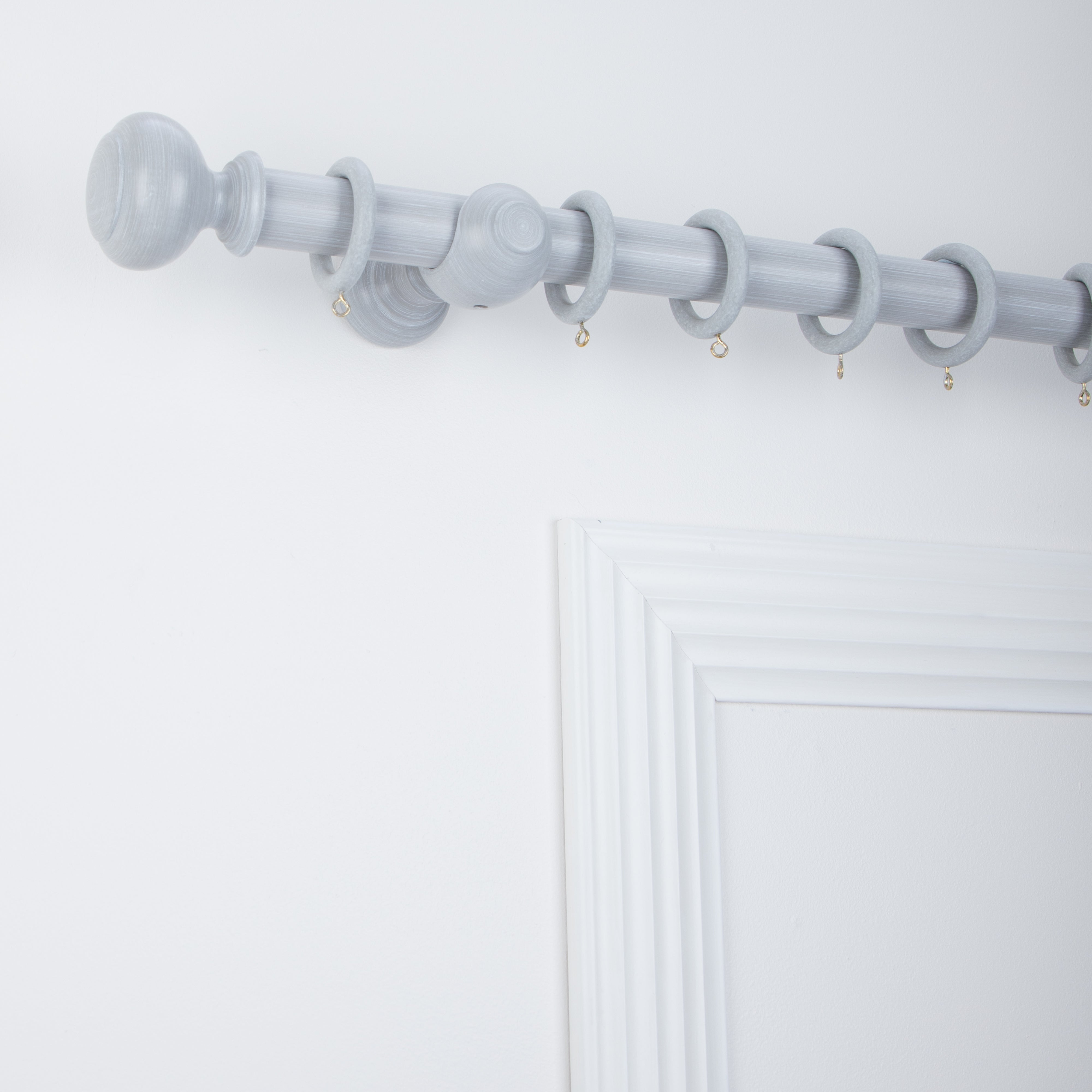 Wood Curtain Pole Kit with County Finial, Dia. 35mm – COV-A-BLIND Ltd