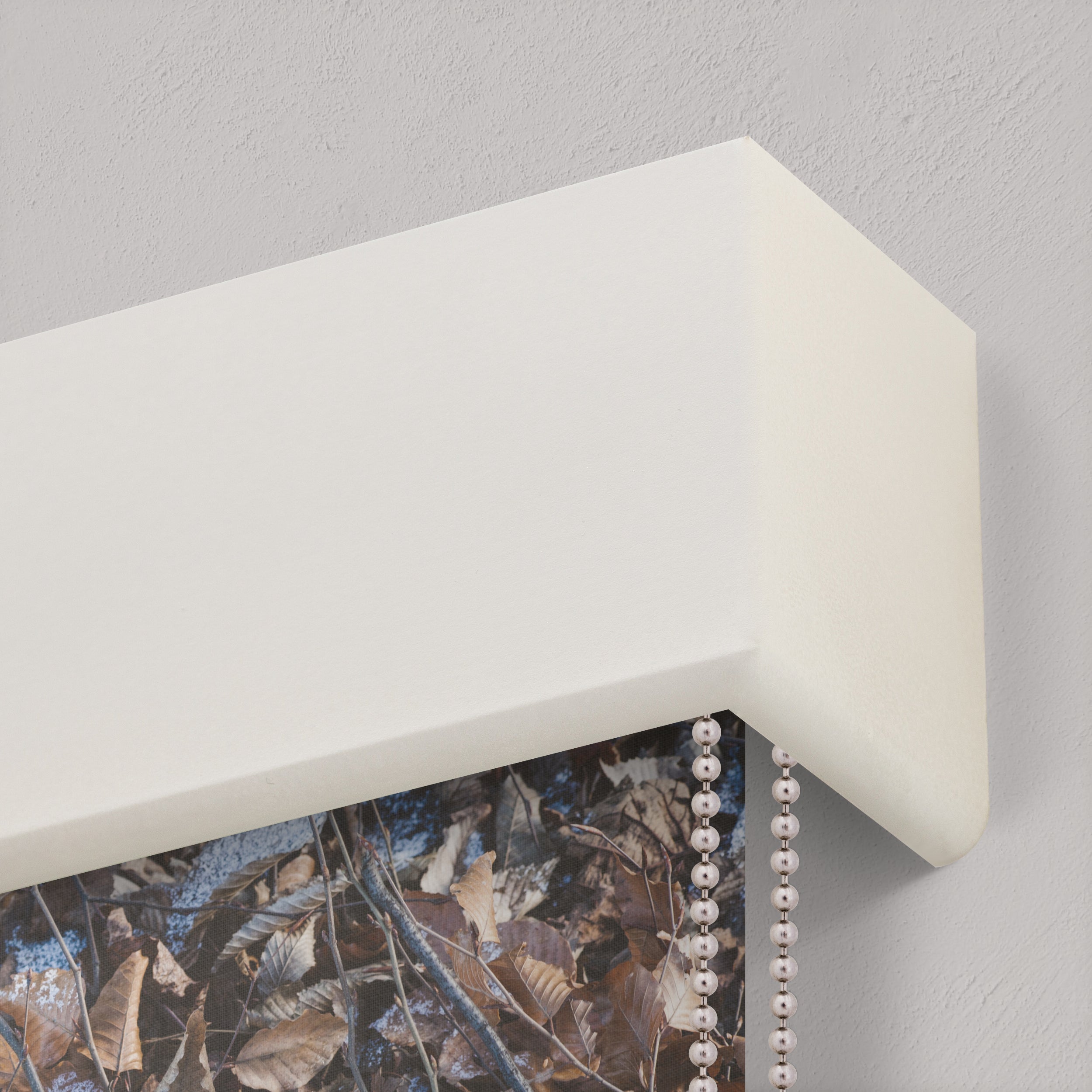 MDF Box Pelmet in Grey Linen Finish, Window Cornice for Wall and Archi ...