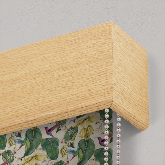 MDF Box Pelmet in Standard Oak Finish, Window Cornice for Wall and Arc ...